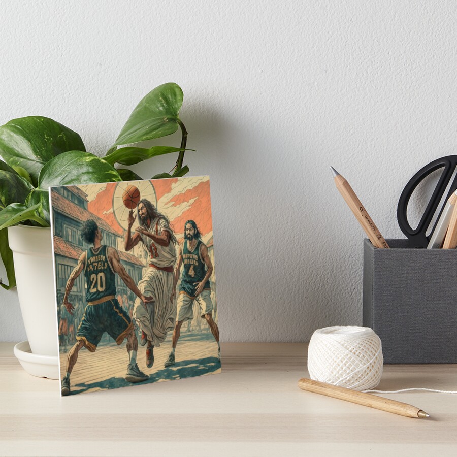 "jesus christ playing basketball" Poster for Sale by Obinne | Redbubble