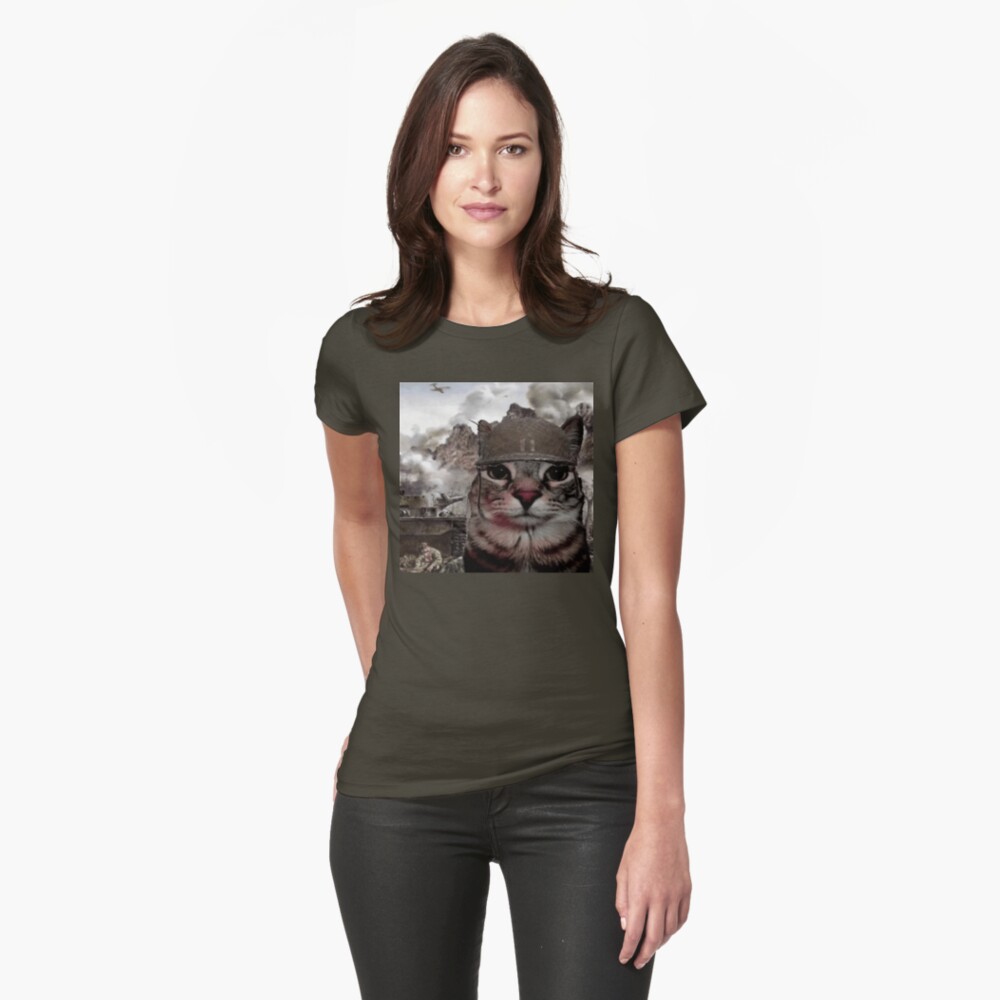 "Funny Soldier Cat" Sticker for Sale by KittyNTinyMitty | Redbubble