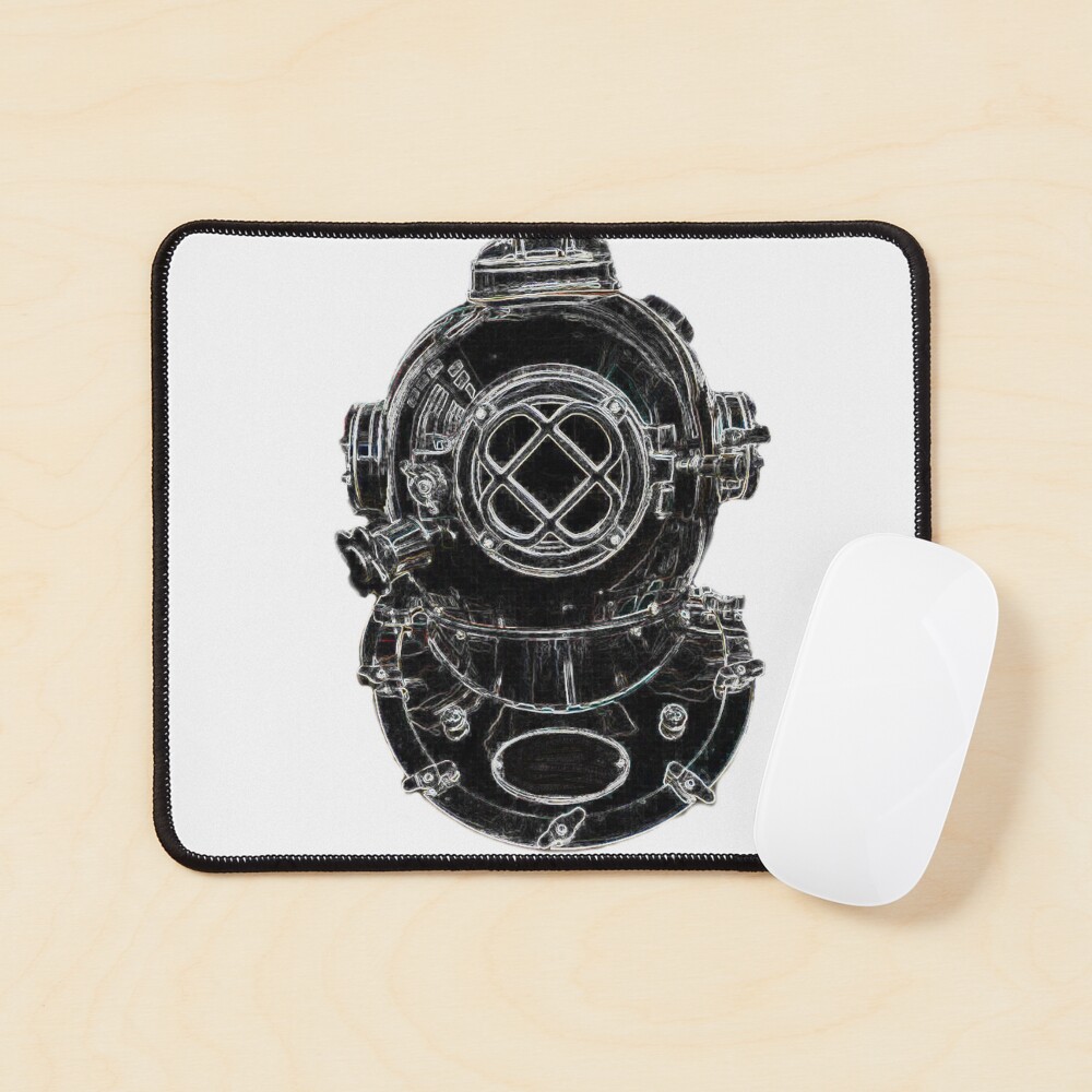 "Vintage Scuba Diver Helmet, Navy Diver, US Navy Dive Helmet" Sticker ...