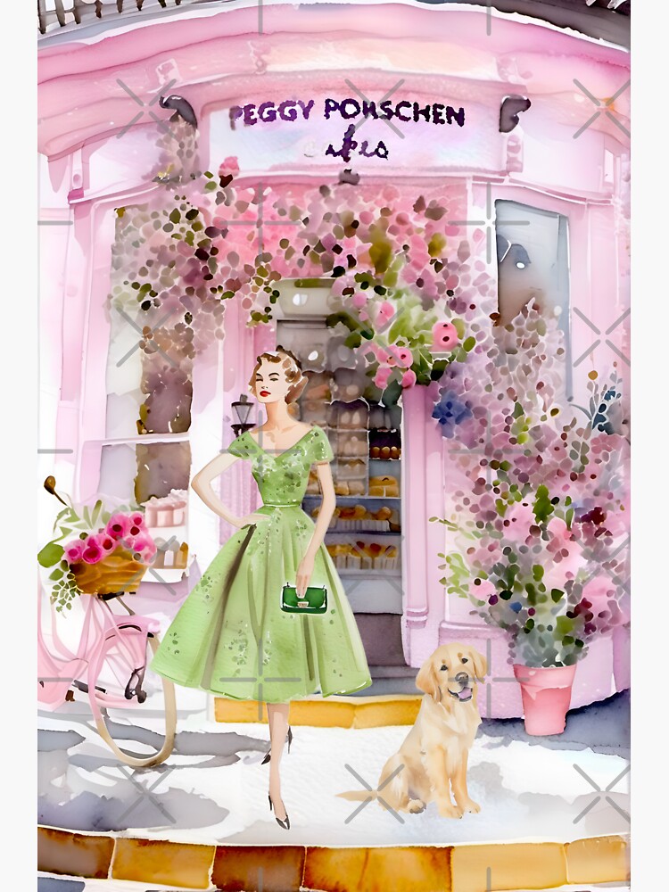 "Peggy Porschen bakery in London, watercolor" Sticker for Sale by ...