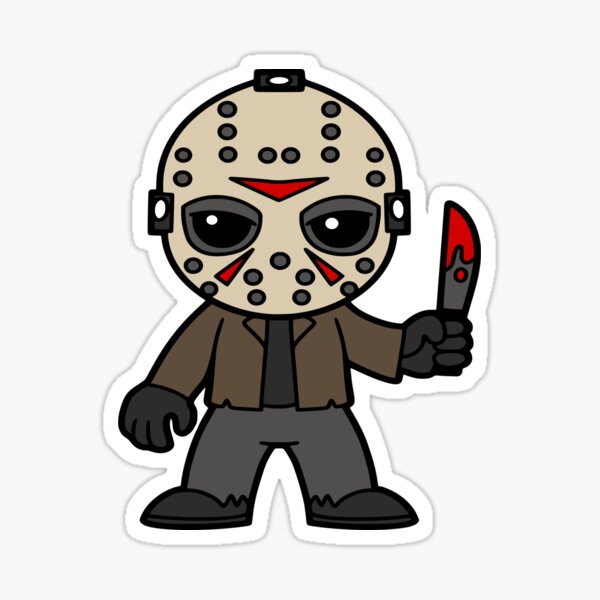 "Chibi Jason Voorhees, Cute Friday the 13th Horror Movie Sticker ...