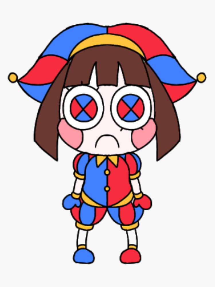 chibi pomni (tadc)" Sticker for Sale by luzxii | Redbubble