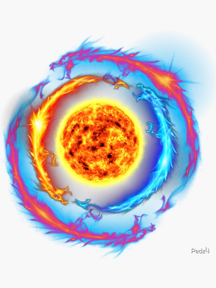 "Dragon Circle" Sticker for Sale by Pedz4 | Redbubble