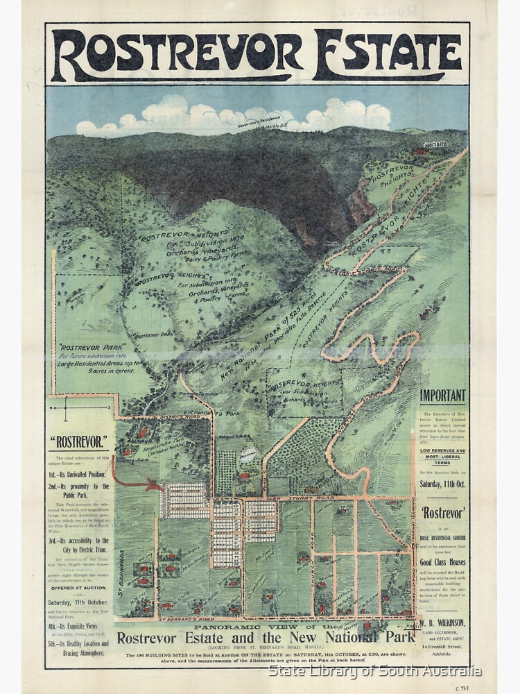 "Rostrevor Estate and the New National Park" Sticker for Sale by StateLibrarySA | Redbubble