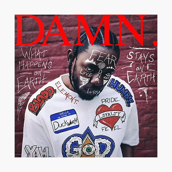 Kendrick Lamar Damn Wall Art | Redbubble