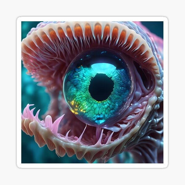 "Eye see something disturbing" Sticker for Sale by Artsy-M0nki | Redbubble