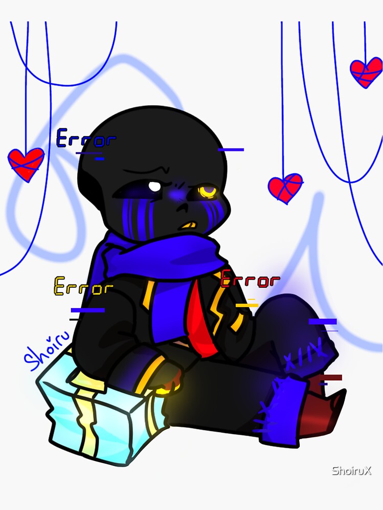 "Chibi Error Sans" Sticker for Sale by ShoiruX | Redbubble