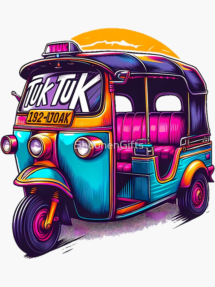 "Tuk-Tuk Cool In Thailand " Sticker for Sale by ShounenGifts | Redbubble