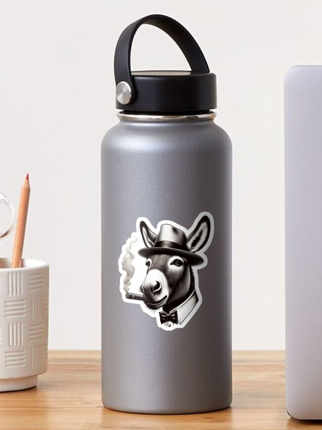"smoking donkey" Sticker for Sale by Animalia- | Redbubble