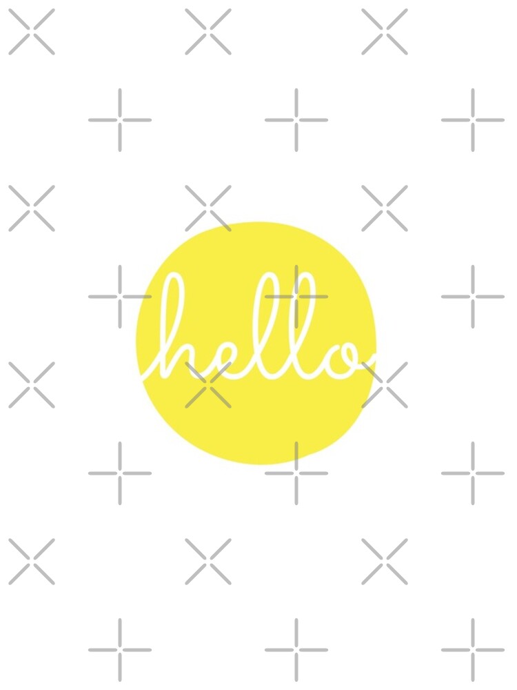 "Hello Yellow Minimalist Dot Modern Cursive Font Design" iPhone Case ...