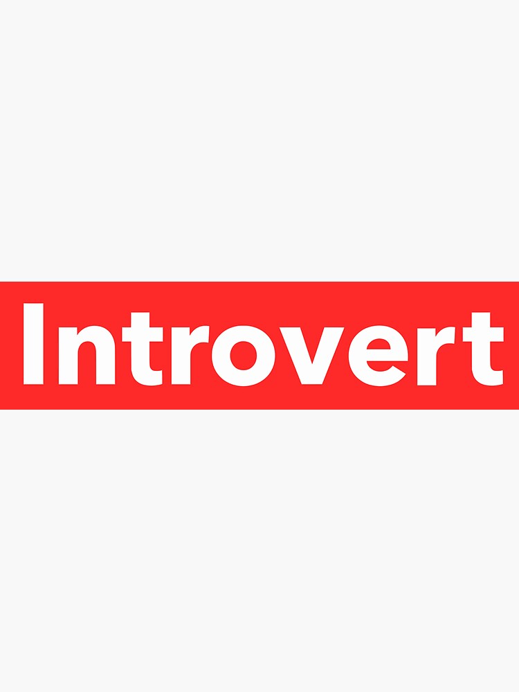 "Introvert logo" Sticker for Sale by Goodmanmedia | Redbubble
