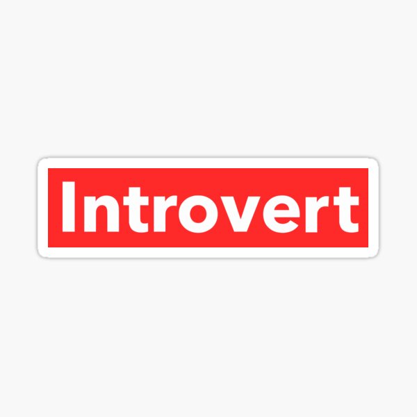 "Introvert logo" Sticker for Sale by Goodmanmedia | Redbubble