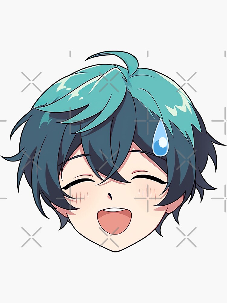 Nervous Anime Face Anime Style Female Character Shy Face Stock