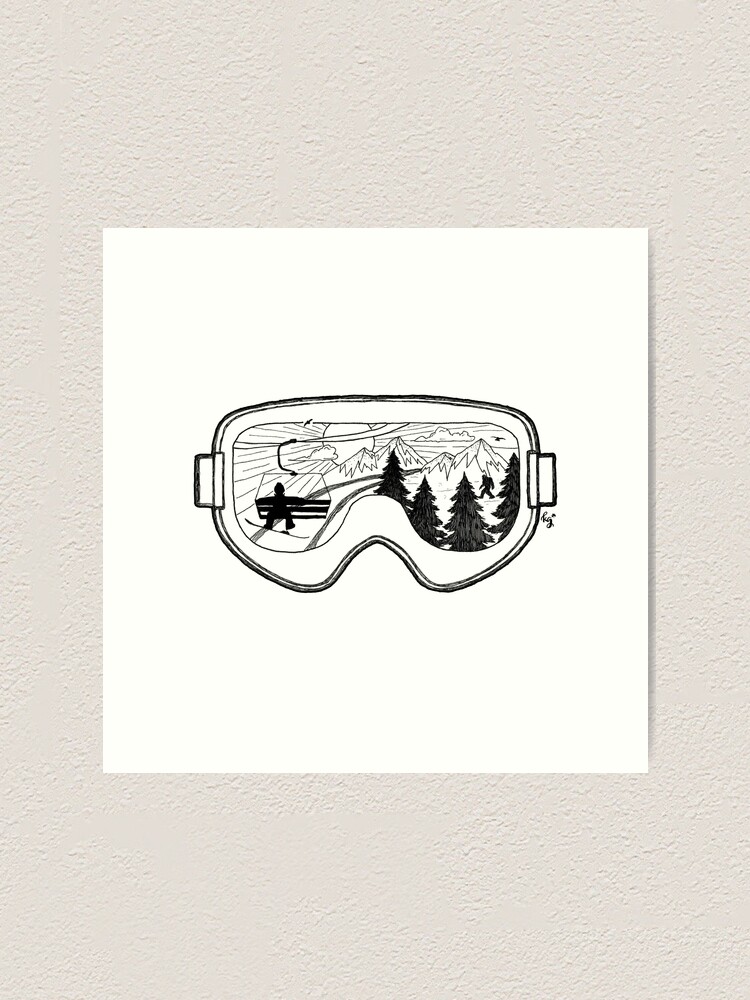 "Snow Lift , Exit Left" Art Print for Sale by irishkate | Redbubble