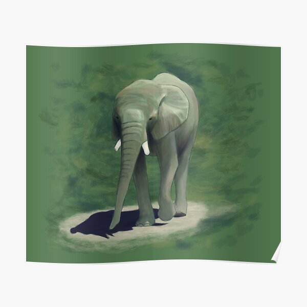 "Elephant Walk" Poster by KristalStittle | Redbubble