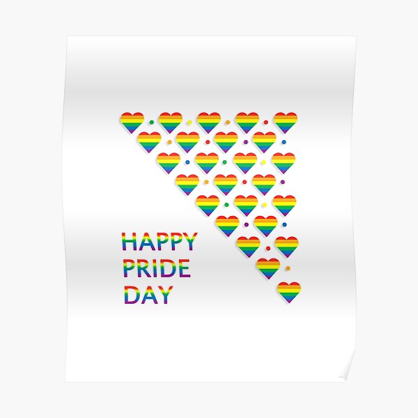 "Happy Pride Day LGBT PRIDE" Poster by Yarkos | Redbubble