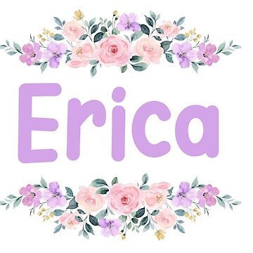 "Flower Erica Name Label" Sticker for Sale by NormadWorld | Redbubble