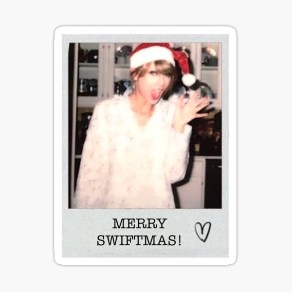 "Merry Swiftmas!" Sticker for Sale by Amhebadesigns | Redbubble