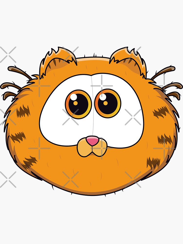 "Baby Garfield" Sticker by Necronder | Redbubble