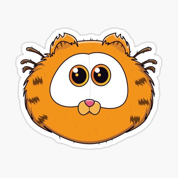 "Baby Garfield" Sticker by Necronder | Redbubble