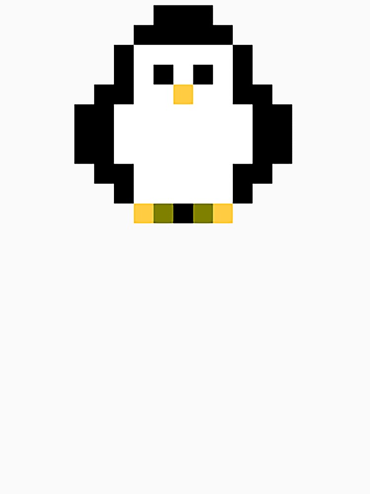 "Penguin (Pixels)" T-shirt for Sale by Nintenjacko | Redbubble ...