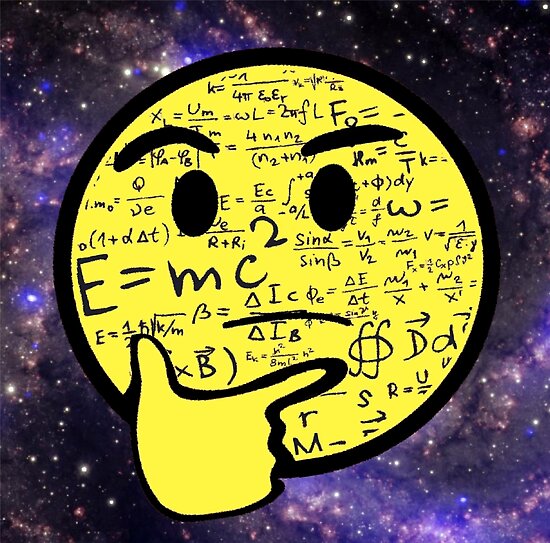 "Thinking Emoji - Math, Physics, Space, E =mc², Nerdy, Geeky" Poster by ...