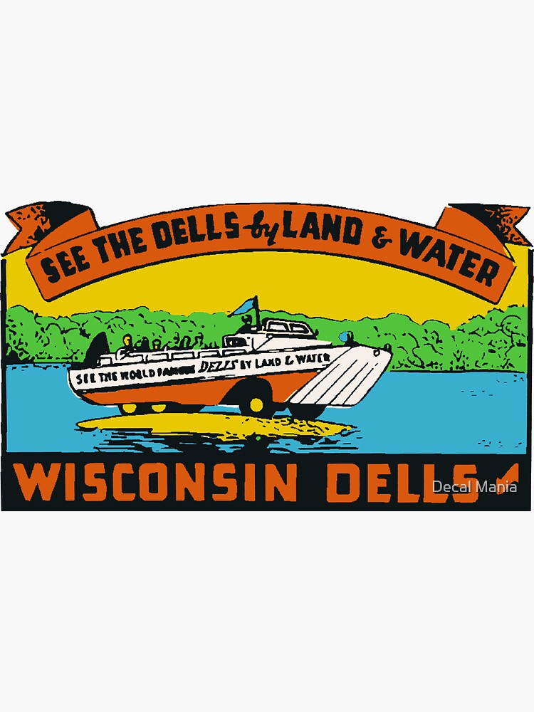 "Wisconsin Dells Vintage Style" Sticker for Sale by zsonn | Redbubble