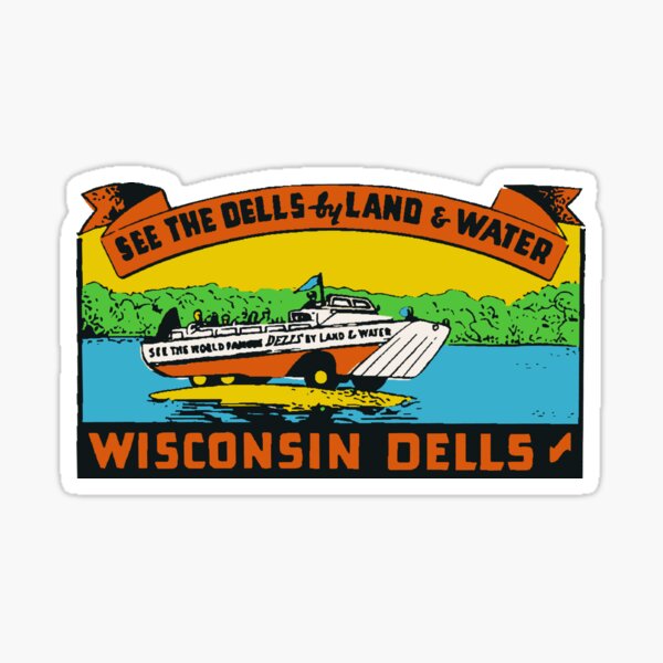 "Wisconsin Dells Vintage Style" Sticker for Sale by zsonn | Redbubble