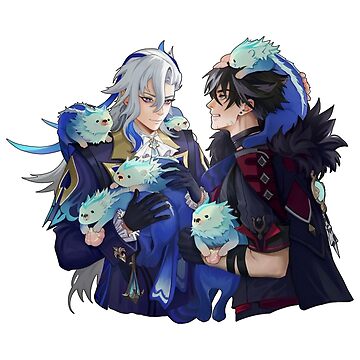 "neuvillette and wriothesley " Sticker for Sale by TeeTales21 | Redbubble