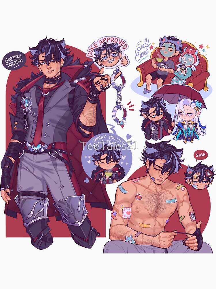 "Wriothesley Genshin impact" Sticker for Sale by TeeTales21 | Redbubble