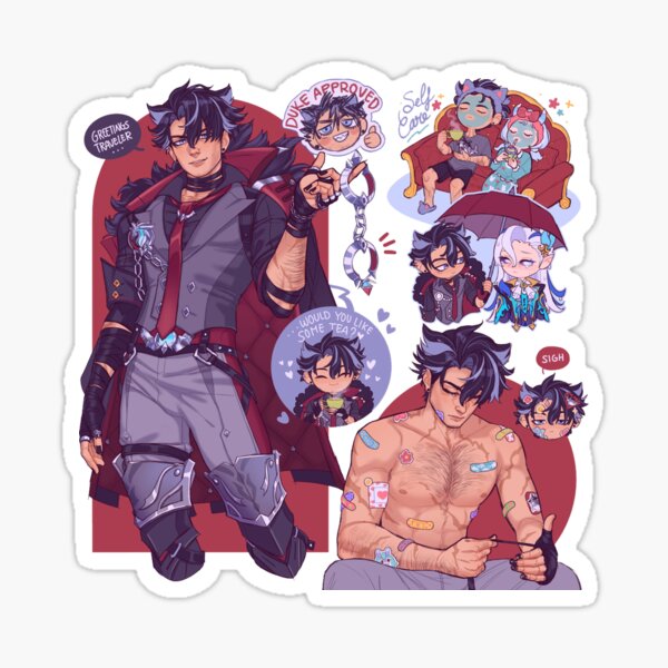 "Wriothesley Genshin impact" Sticker for Sale by TeeTales21 | Redbubble