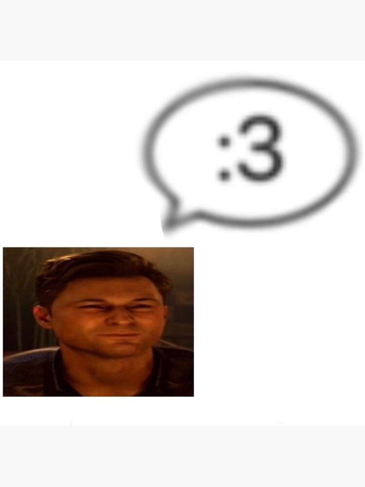 "colon three johnny cage" Sticker for Sale by motsyaku | Redbubble