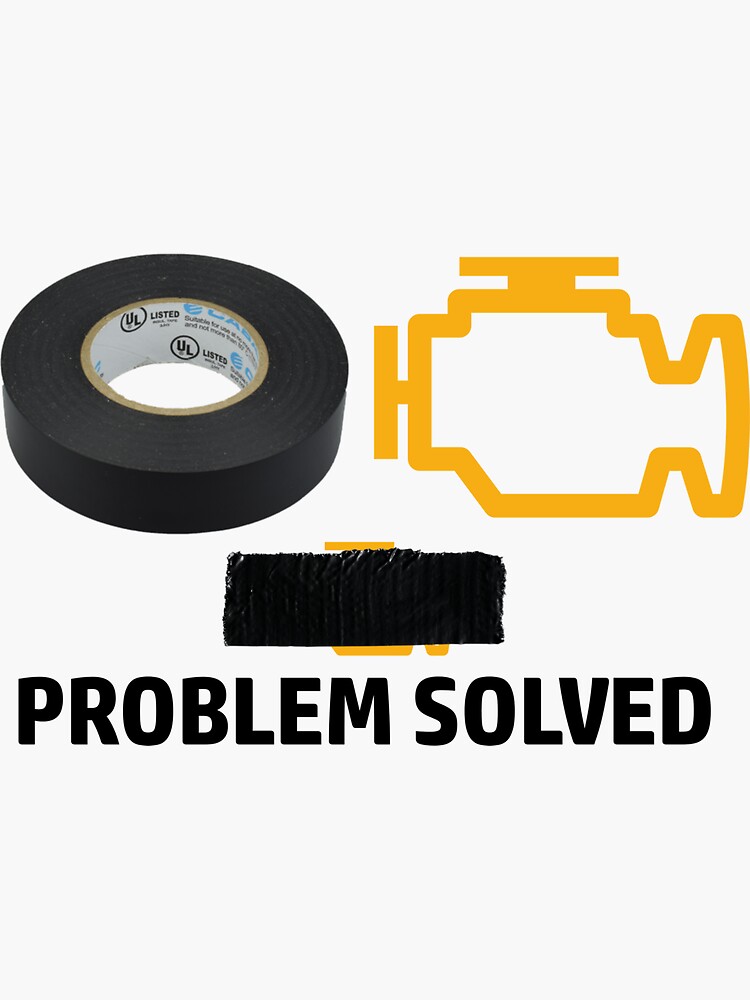 "Problem Solved" Sticker for Sale by Slinky-Reebs | Redbubble