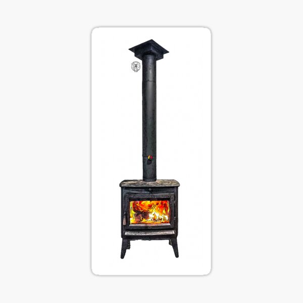 "Wood Stove Aesthetics" Sticker for Sale by Nrh22 | Redbubble