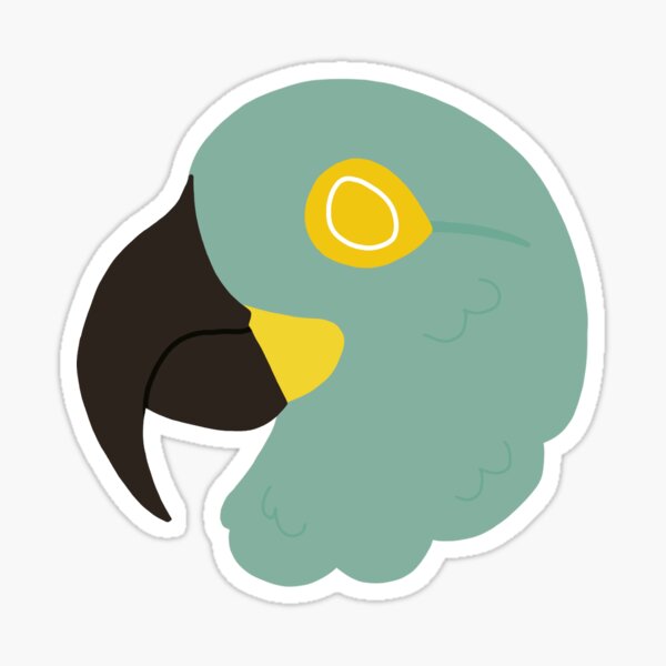 "CBS Sticker - Lear's Macaw" Sticker for Sale by ClumsyPillbug | Redbubble