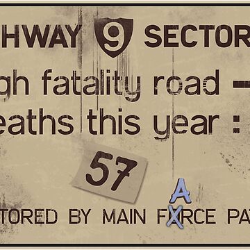 "Mad Max Road Sign" Sticker for Sale by nintendolover13 | Redbubble