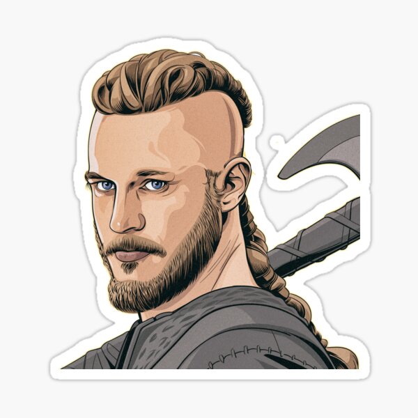 "Ragnar Lothbrok" Sticker for Sale by sorryimbusy | Redbubble