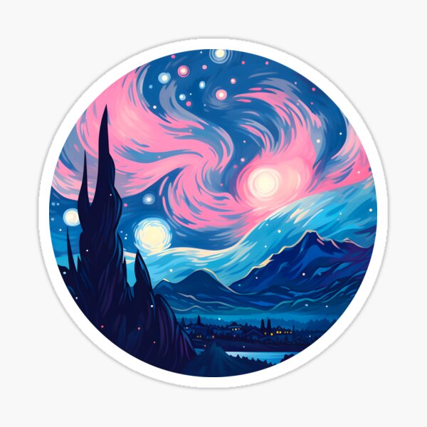 "Subtle Trans Pride Starry Night" Sticker for Sale by ArtliciousHUMAN ...