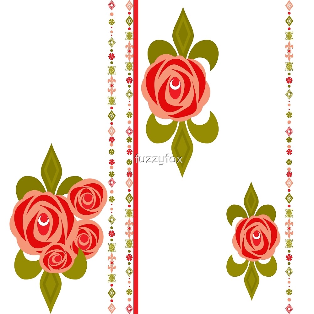 "Roses. Illustration. rose, art design" by fuzzyfox | Redbubble