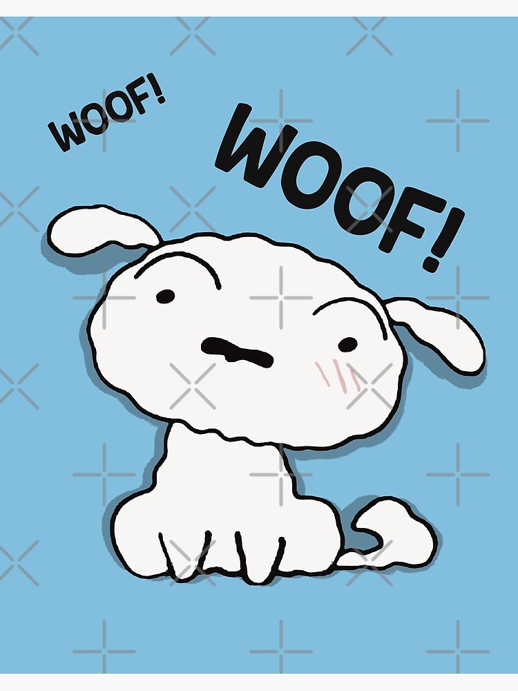 "Shiro Lucky happy dog Shin Chan" Art Board Print by VictorTael | Redbubble
