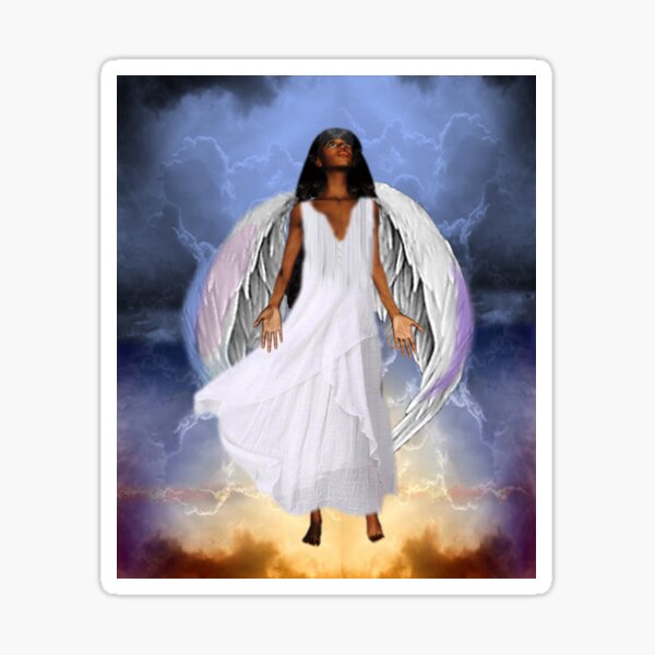 African American Guardian Angel Drawing