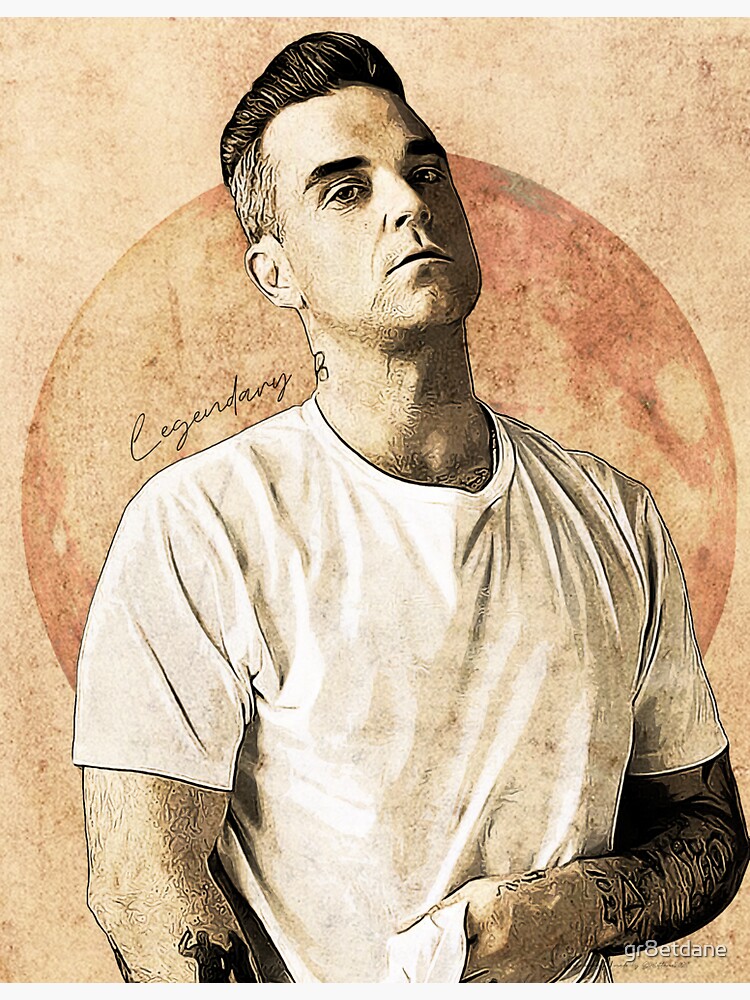 "Legendary | Robbie Williams" Sticker for Sale by gr8etdane | Redbubble