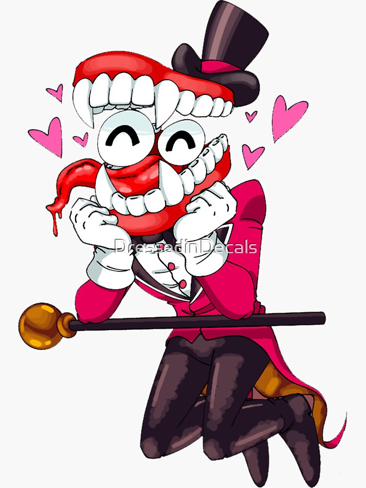 "Caine The Amazing Digital Circus " Sticker for Sale by DressedinDecals ...