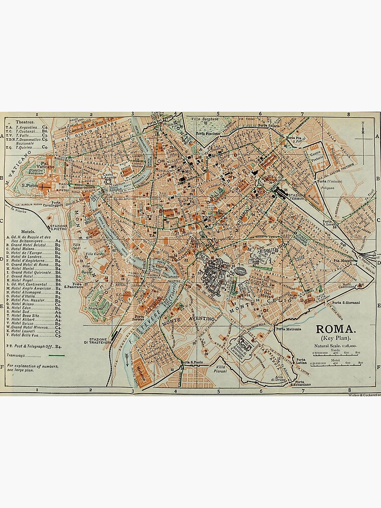 Mapa Antiguo De Roma
