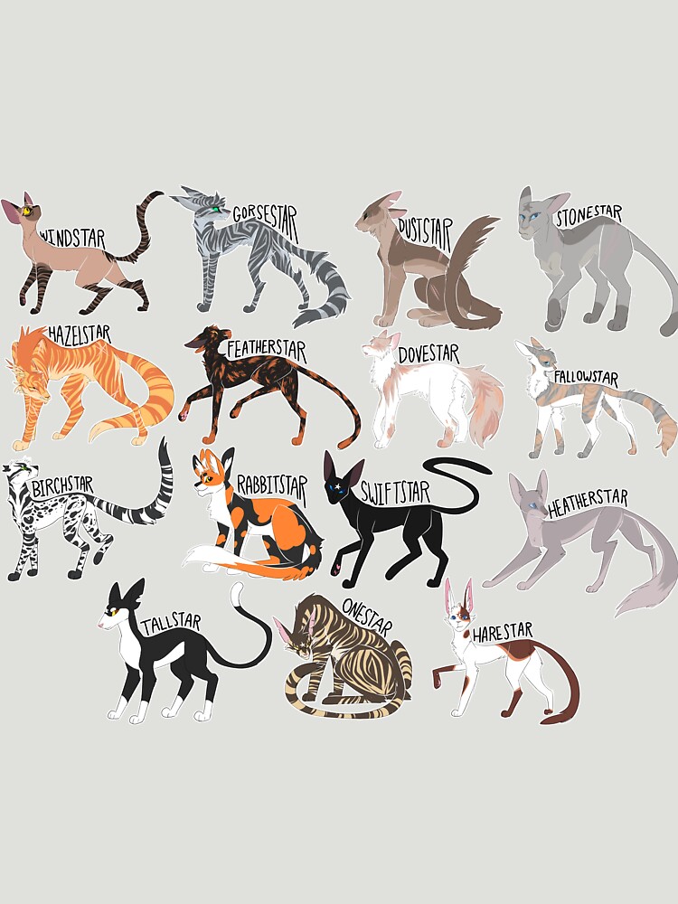 "Every Windclan Leader Ever" T-shirt for Sale by Draikinator ...