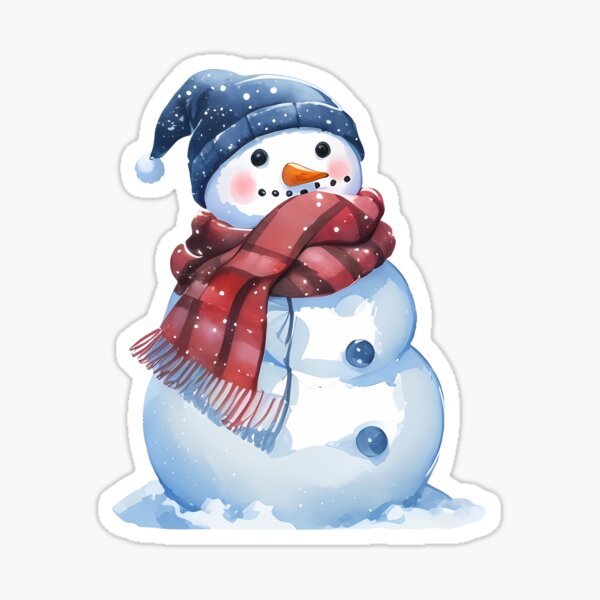"Snowman " Sticker for Sale by zonadesign99 | Redbubble