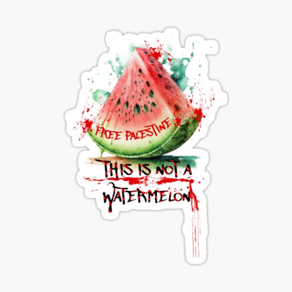 "Free Palestine Watermelon ( This is NOT A WATERMELON)" Sticker for ...