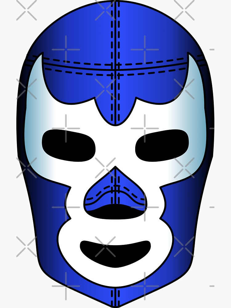 "Blue Demon Mask" Sticker for Sale by JodyMoon | Redbubble