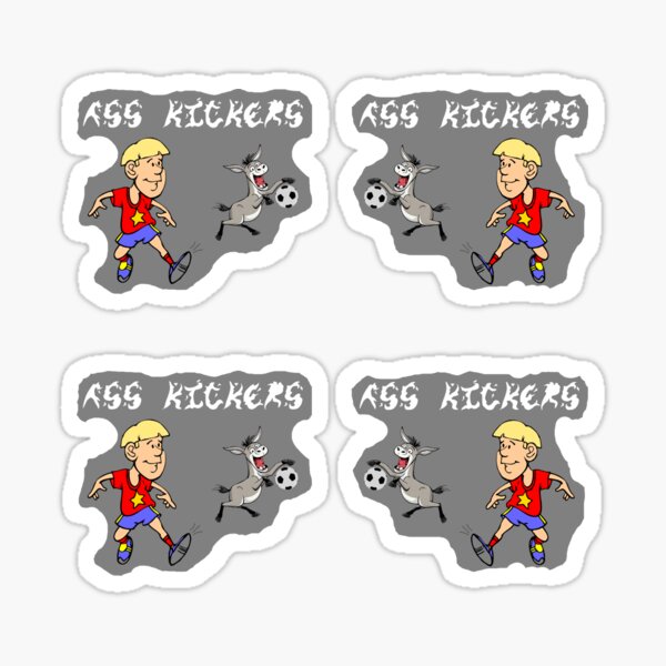 "ASS KICKERS - A Football Soccer Player Kicking A Donkey/Ass Into The ...