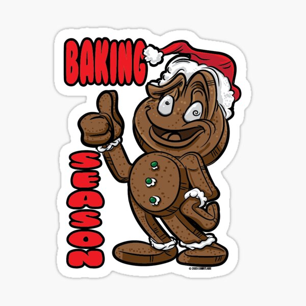 "Gingerbread Man Baking Season with thumbs up grin" Sticker for Sale by ...